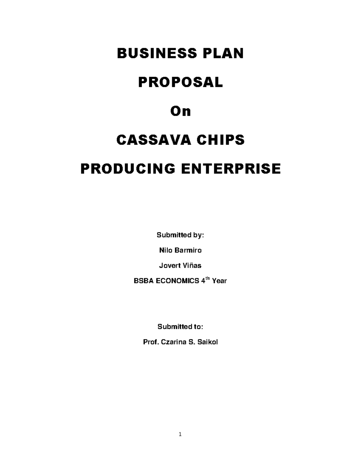 Pdfcoffee - Accountancy Business Management - BUSINESS PLAN PROPOSAL On ...