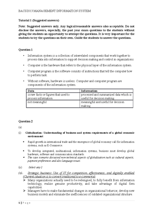 Chapter 1 - Introduction to Information System - Chapter 1 ...