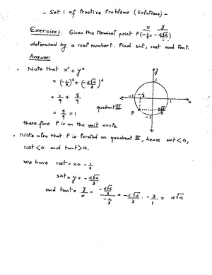 Trigonometric applications Math notes - MATH 3 - Studocu