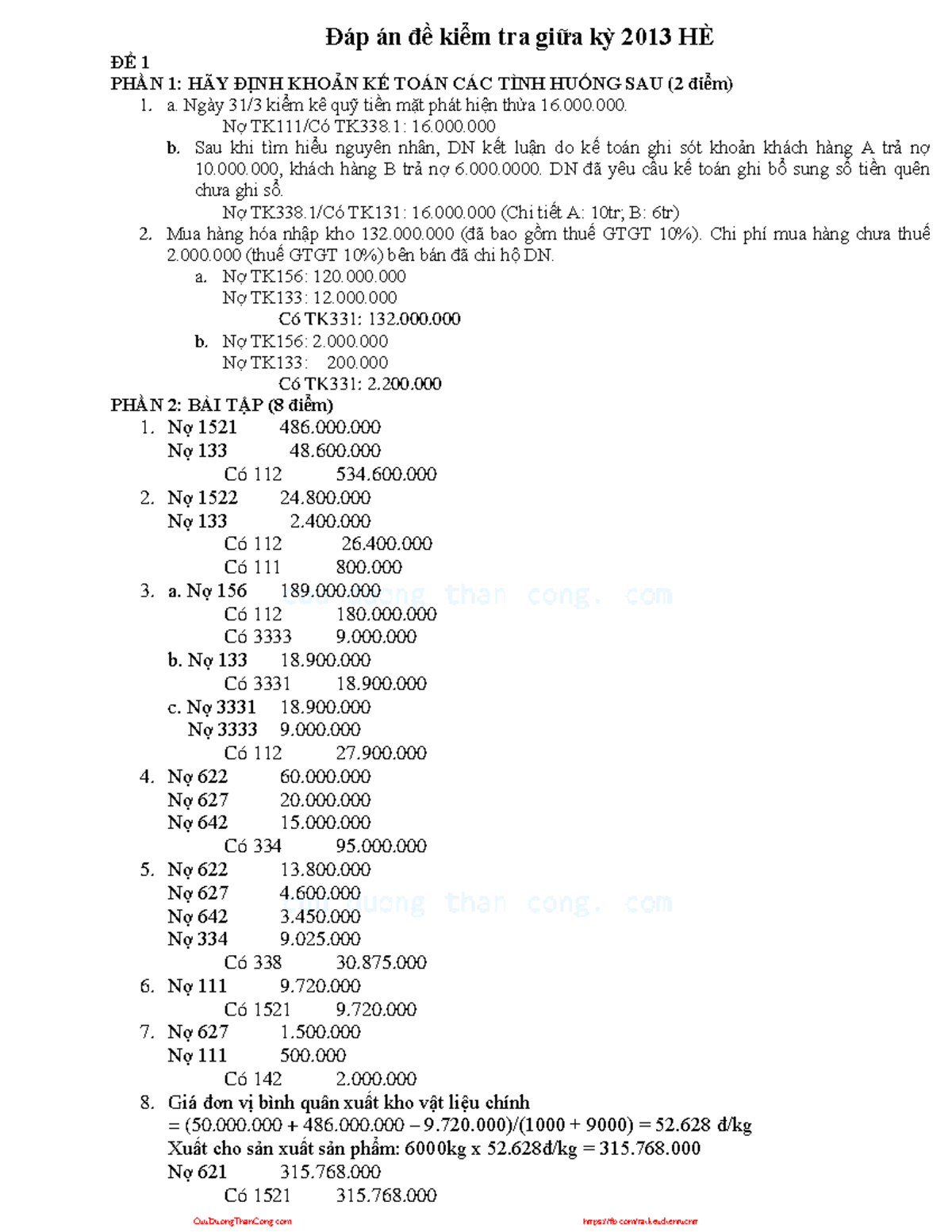 Ke-toan-tai-chinh đap-an-kt-gipa-kt-2013-he - [cuuduongthancong - Đáp án đß kiểm tra giữa kỳ ...