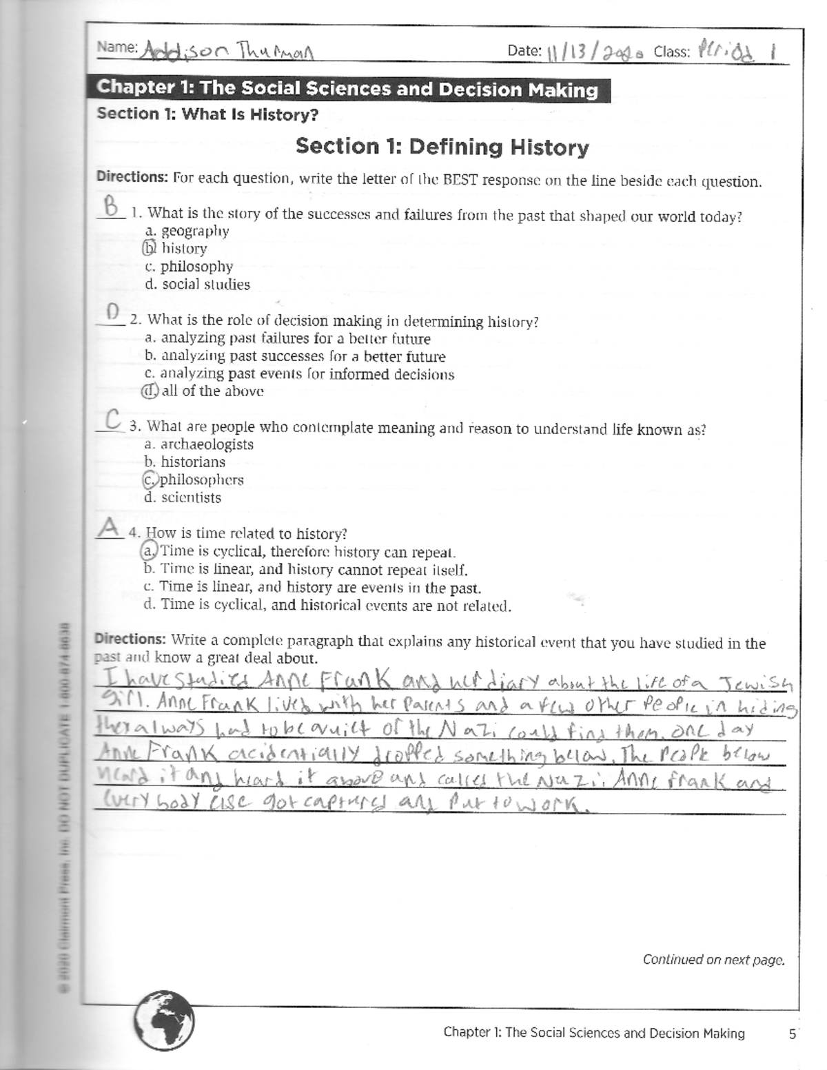 Ch1 section 1 hand written - HIST 2020 - Studocu