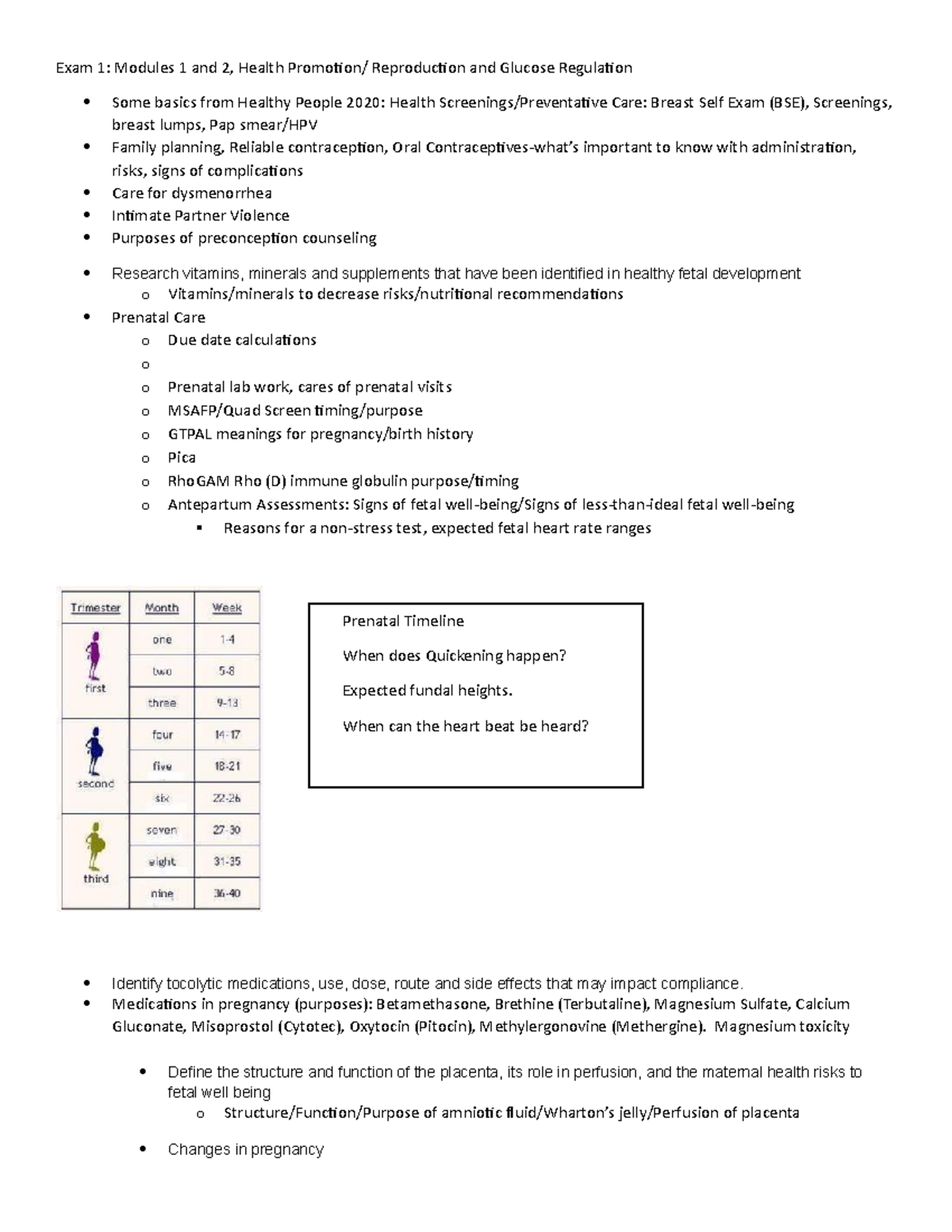 Exam 1 Blueprint - Exam 1: Modules 1 and 2, Health Promotion ...