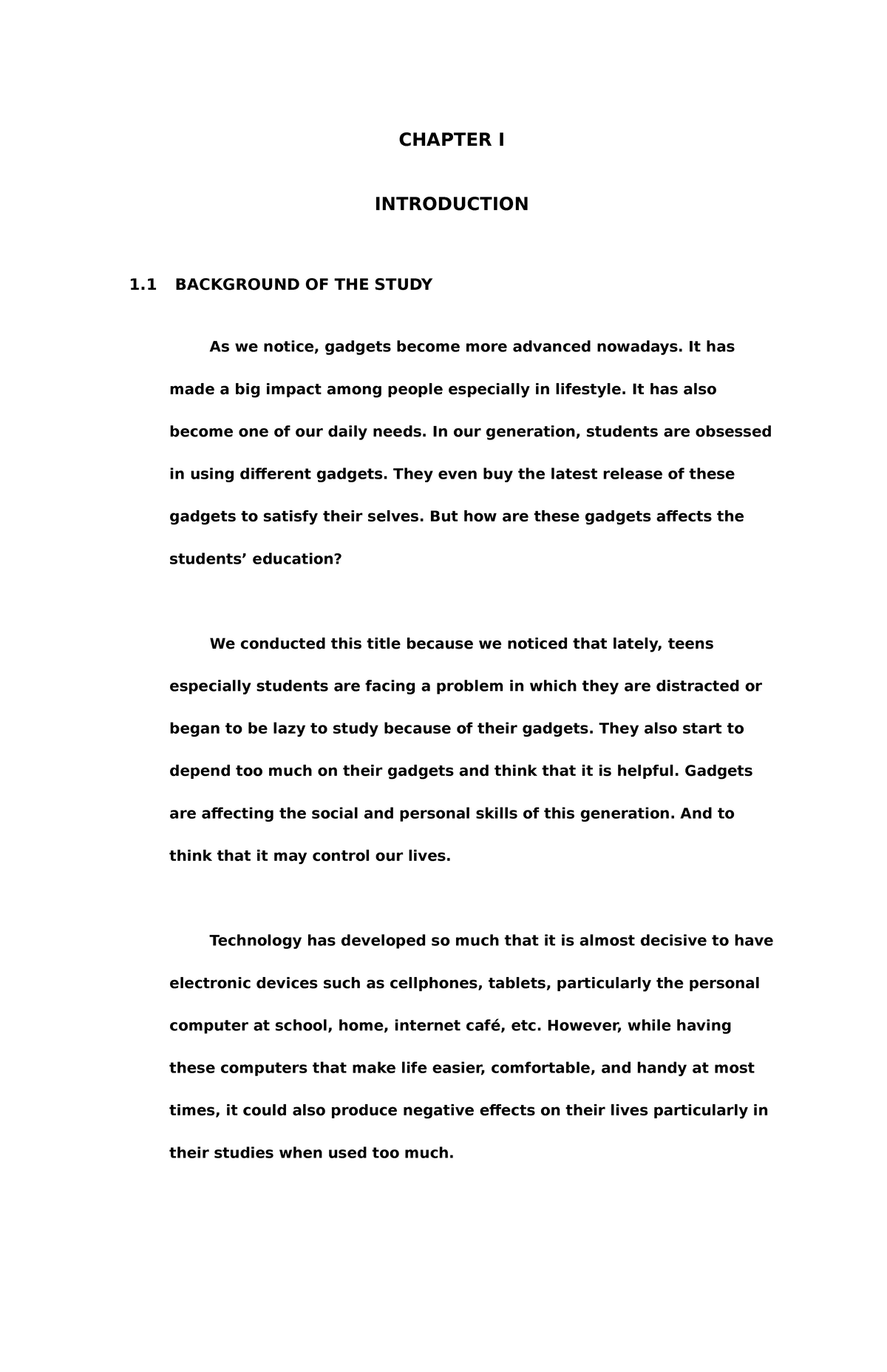 Chapter-1- Thesis - SHS - CHAPTER I INTRODUCTION 1 BACKGROUND OF THE ...