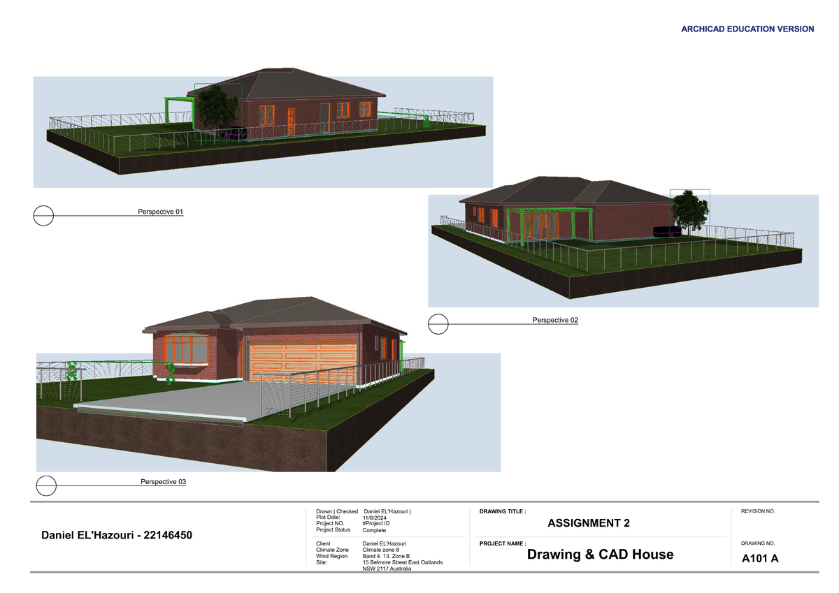 Assignment 3 - Final CAD Drawing - Plot Date: Drawn | Checked Drawing ...