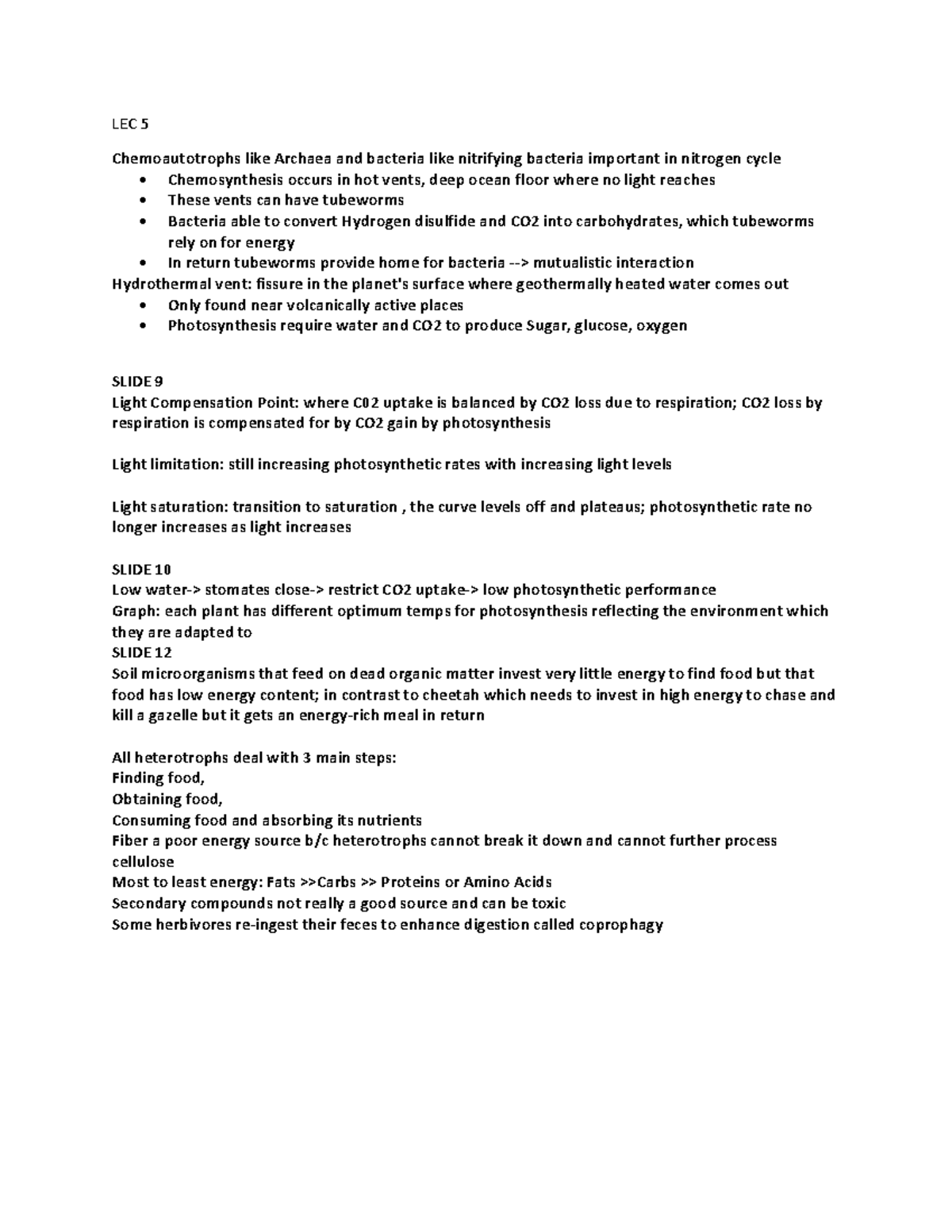 LEC 5 - NOTES - BIOL 116 - UC Riverside - Studocu