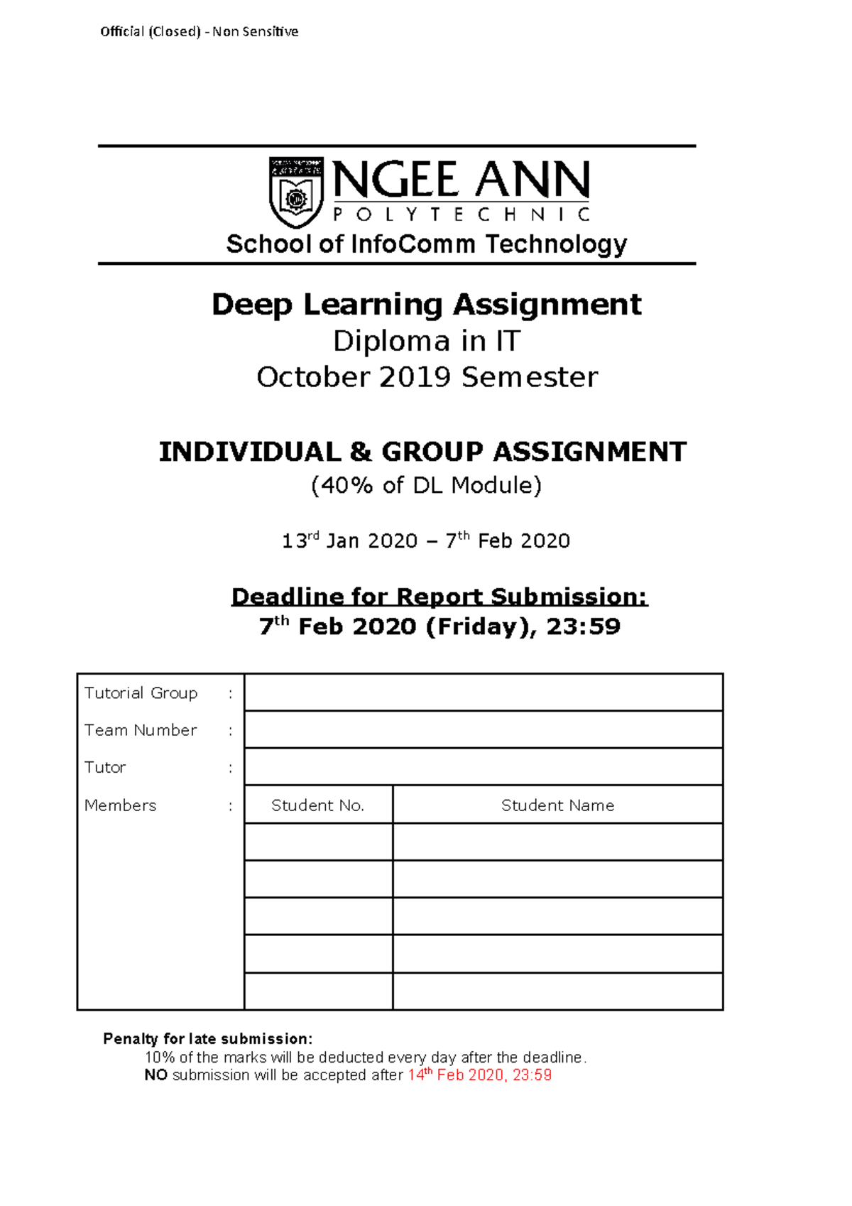 Deep Learning Oct 2019 Assignment - Deep Learning Assignment Diploma in ...