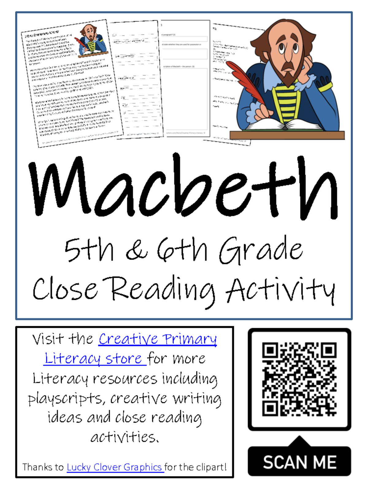 Macbeth Close Reading Comprehension Activity 5th Grade 6th Grade-2 ...