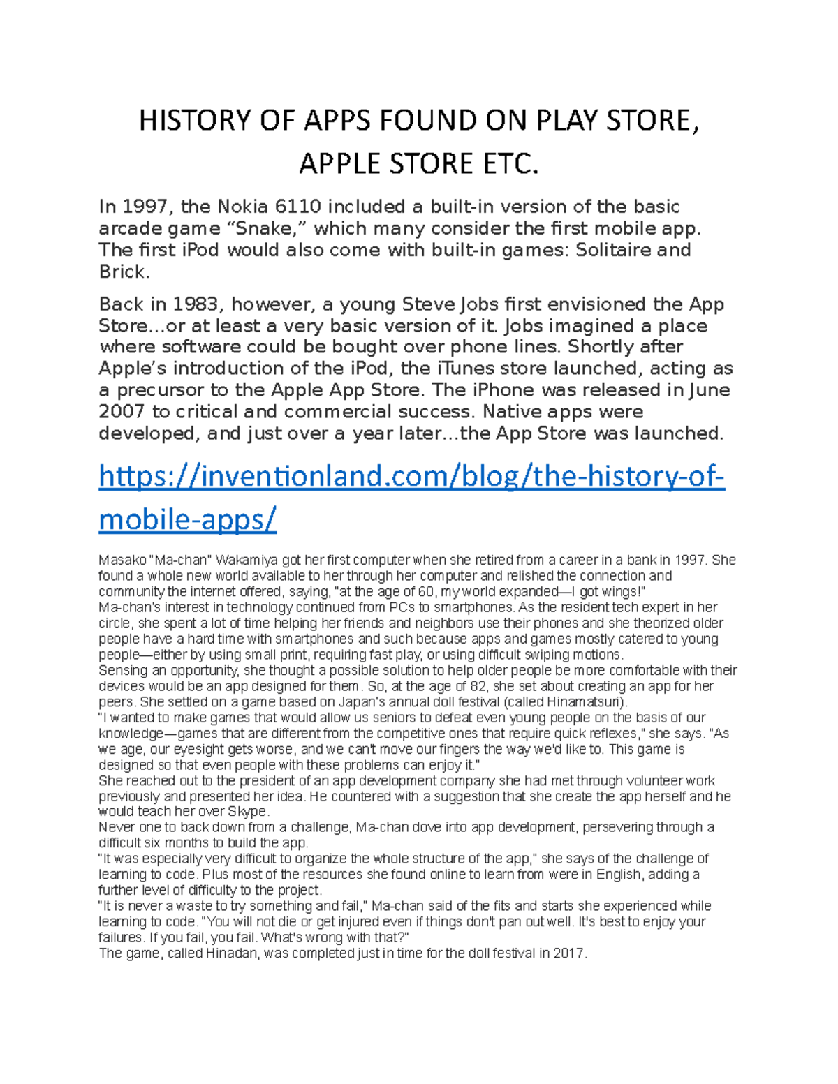 STUD - OLDEST APPS IN THE WORLD - HISTORY OF APPS FOUND ON PLAY STORE ...