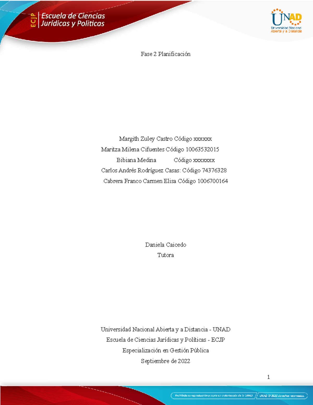 Fase 2 Planificacion - gsefg - Fase 2 Planificación Margith Zuley ...