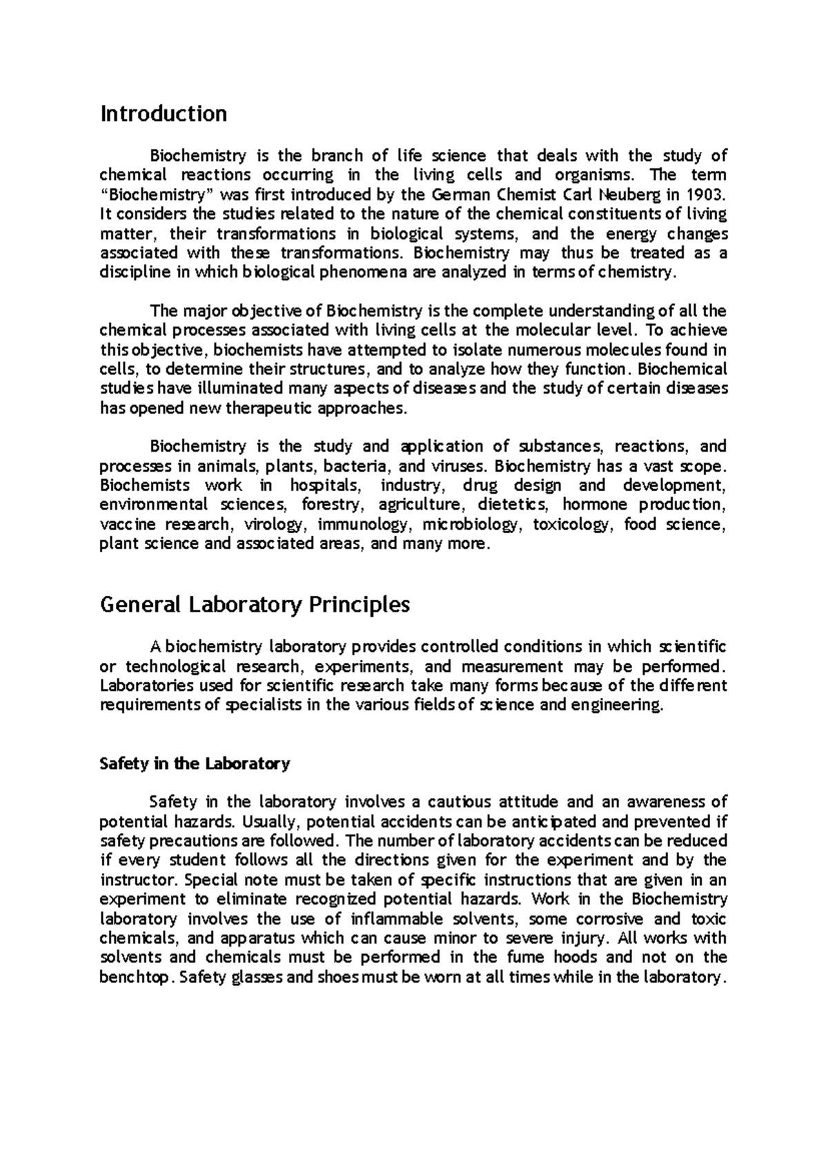 2 - Module - Introduction Biochemistry is the branch of life science ...