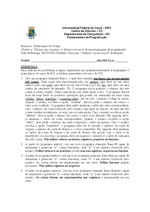 [Solved] Faa um codigo na linguagem c para identificar entre 3 objetos ...