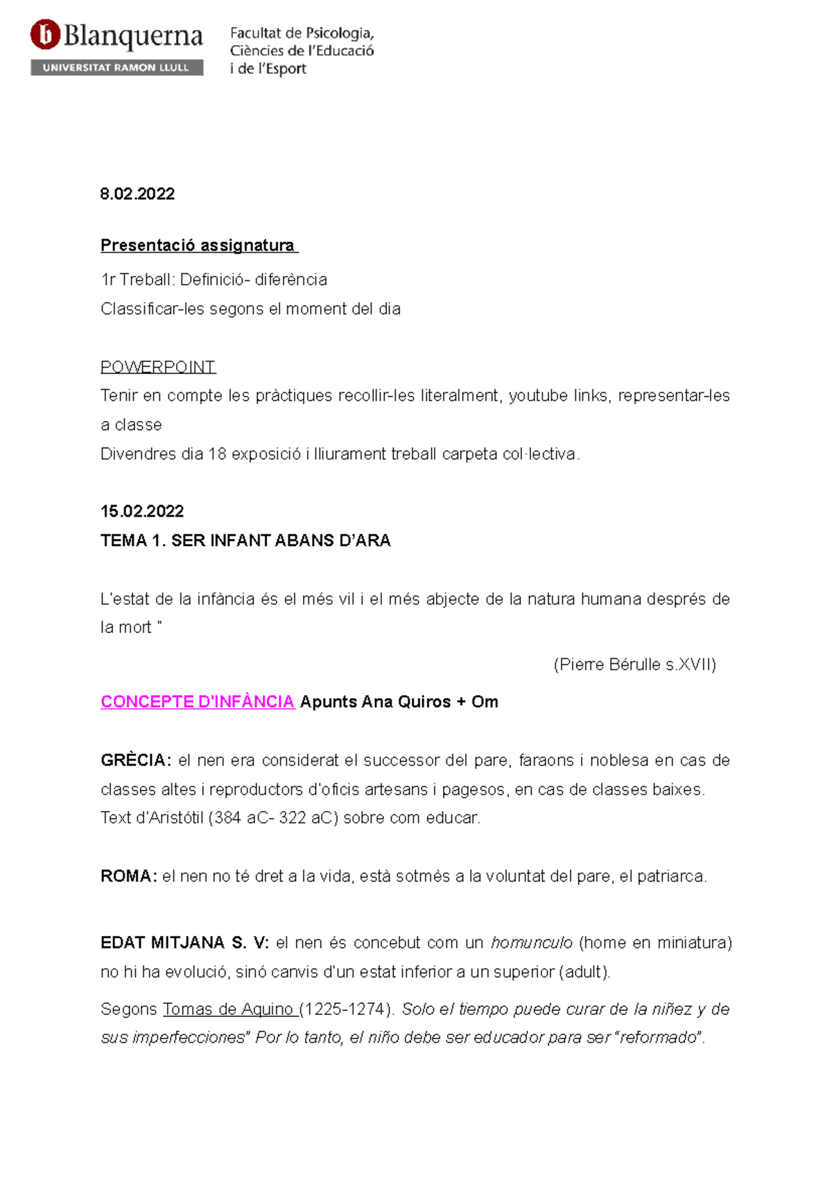 Apunts Materials i recusos educatius- Dolors Camarasa - 8. Presentació assignatura 1r Treball ...