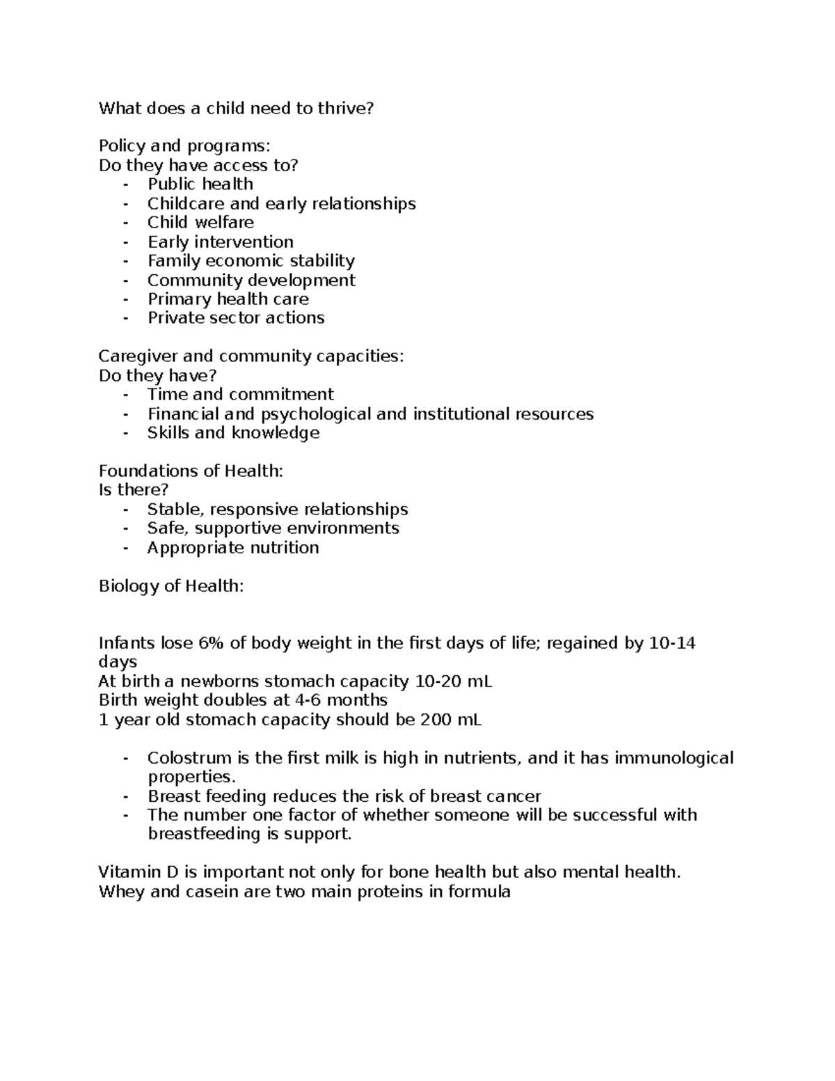 What does a child need to thrive - What does a child need to thrive ...