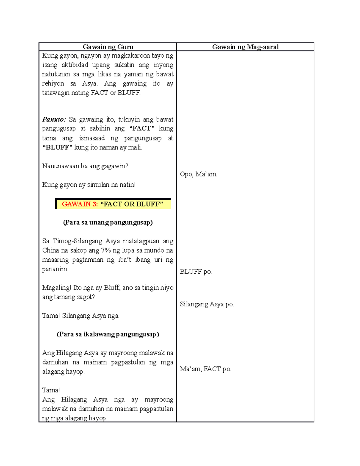 Lesson PLAN - (Q1-M5 Ang Yamang Likas at ang Implikasyon nito sa ...