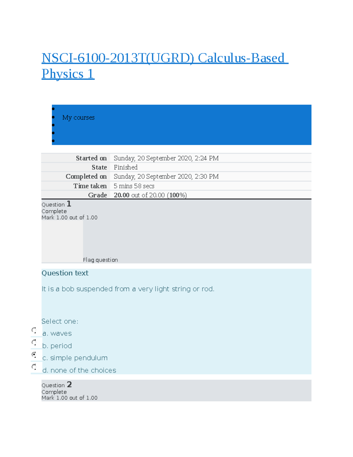 Calculus Final Quiz 2 - hbdhjw - NSCI-6100-2013T(UGRD) Calculus-Based ... Calculus Final Quiz 2 - hbdhjw - NSCI-6100-2013T(UGRD) Calculus-Based ...