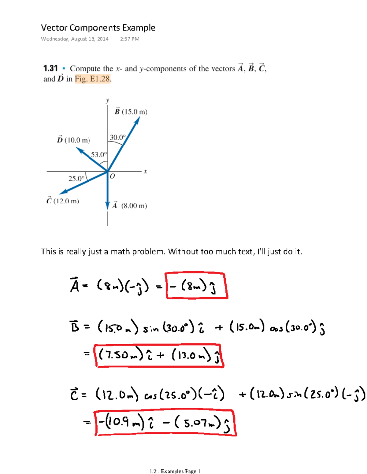 1.2 - Examples - This is really just a math problem. Without too much ...