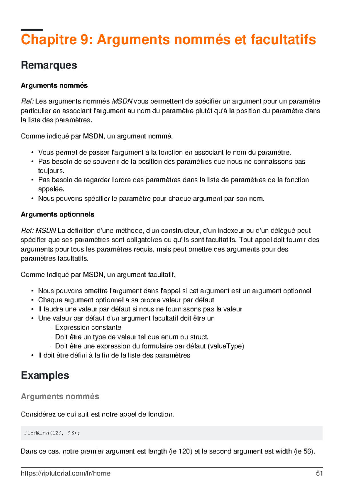 Language c#:Arguments nommés et facultatifs - Chapitre 9: Arguments ...
