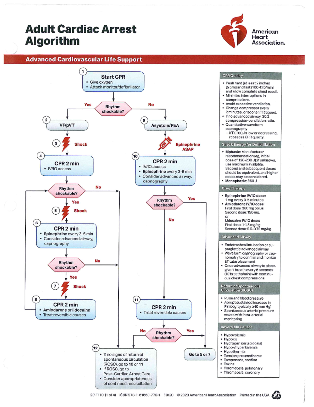 2020 2025ACLS Algorithms NUR 4257 UCF Studocu