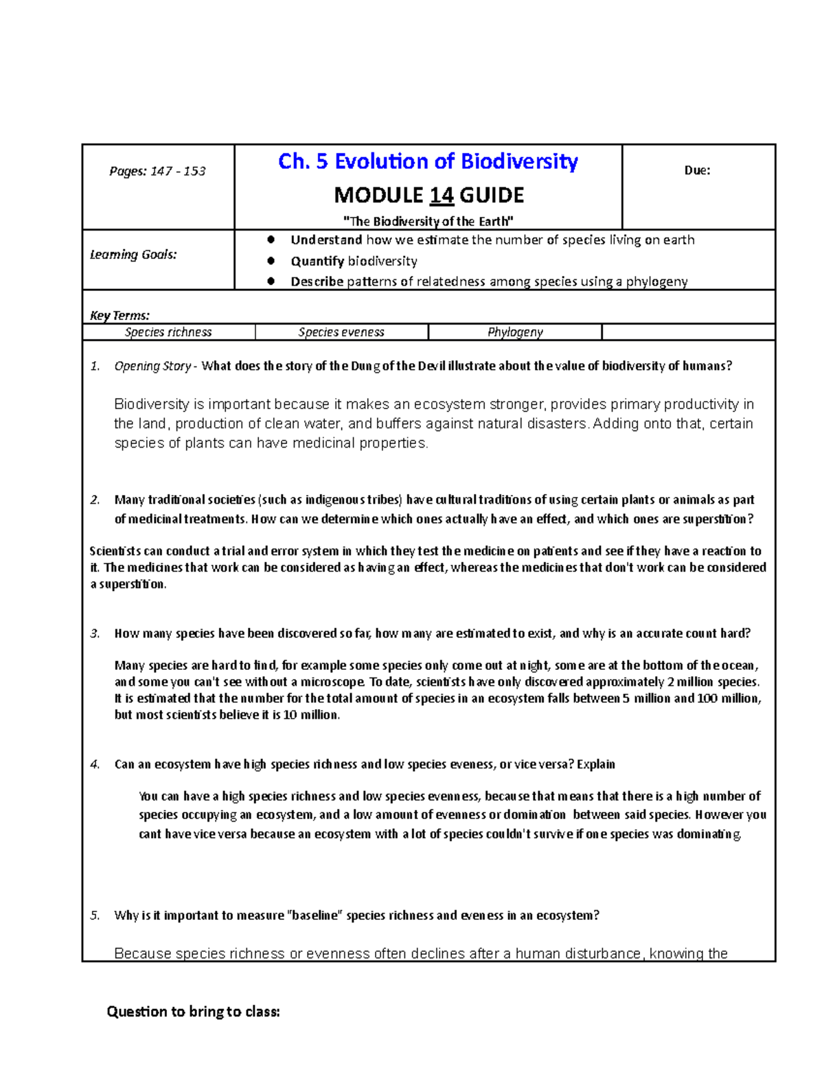 - Ch 5 Guided Reading - Pages: 147 - 153 Ch. 5 Evolution of ...