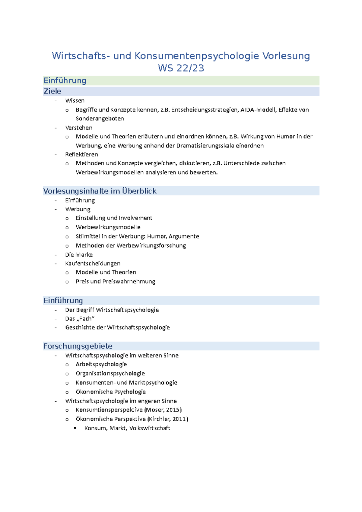 Skript WiPsy 2022/23 - Wirtschafts- und Konsumentenpsychologie ...