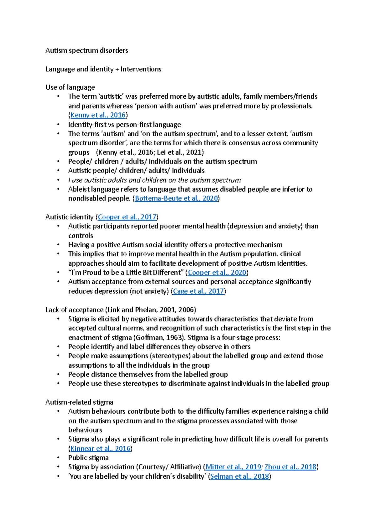 Language and identity - Autism spectrum disorders Language and identity ...