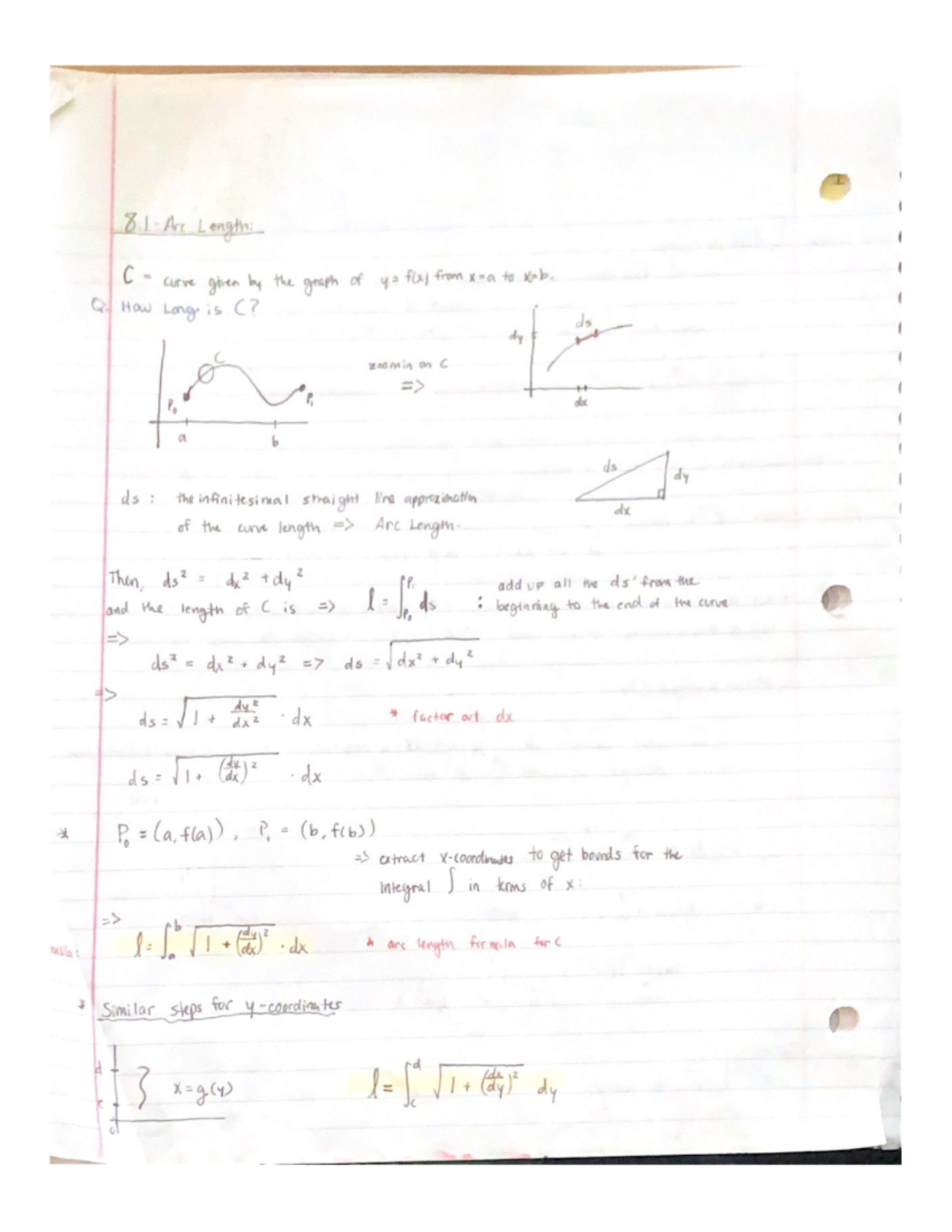 Arc length - MATH-162 - Studocu