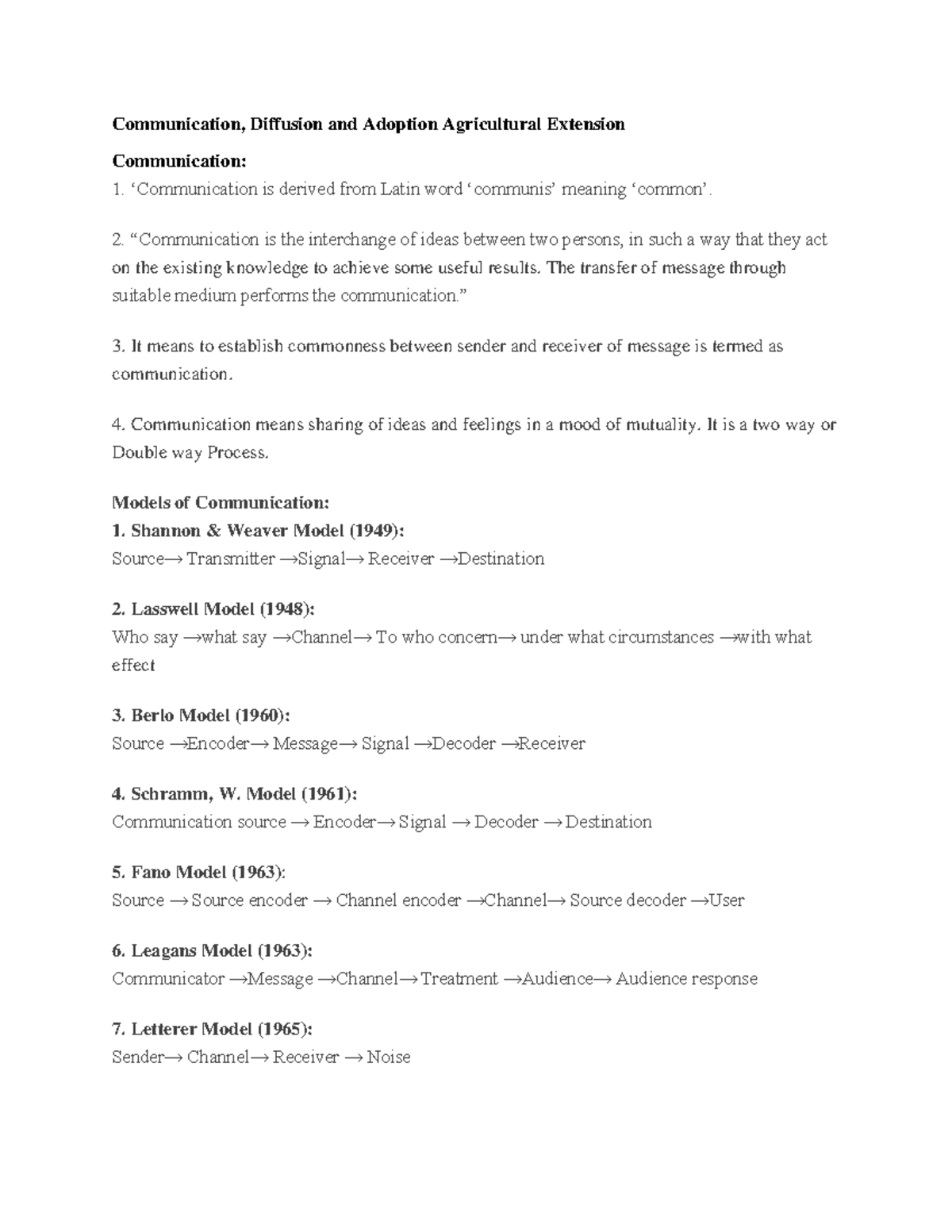 Diffusion in extension 2021 - Communication, Diffusion and Adoption ...