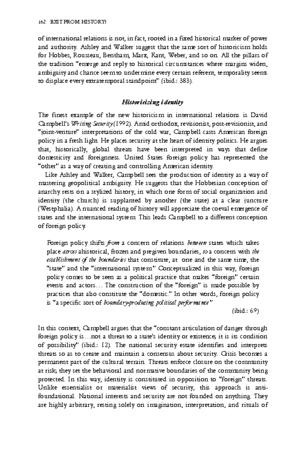History of IR-86 - of international relations is not, in fact, rooted ...
