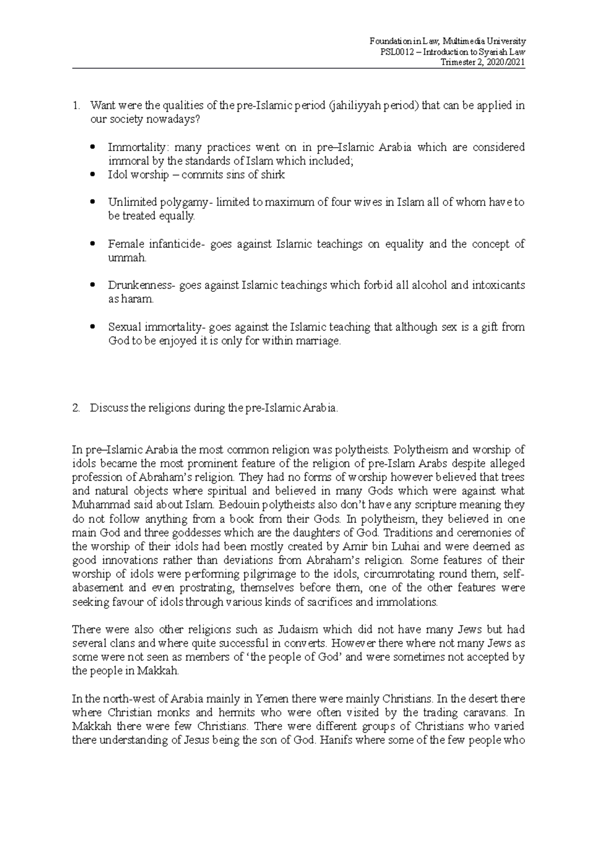 362832 Tutorial 3 PSL0012 Intro to Syariah Law Tri 2 2017-2018 ...