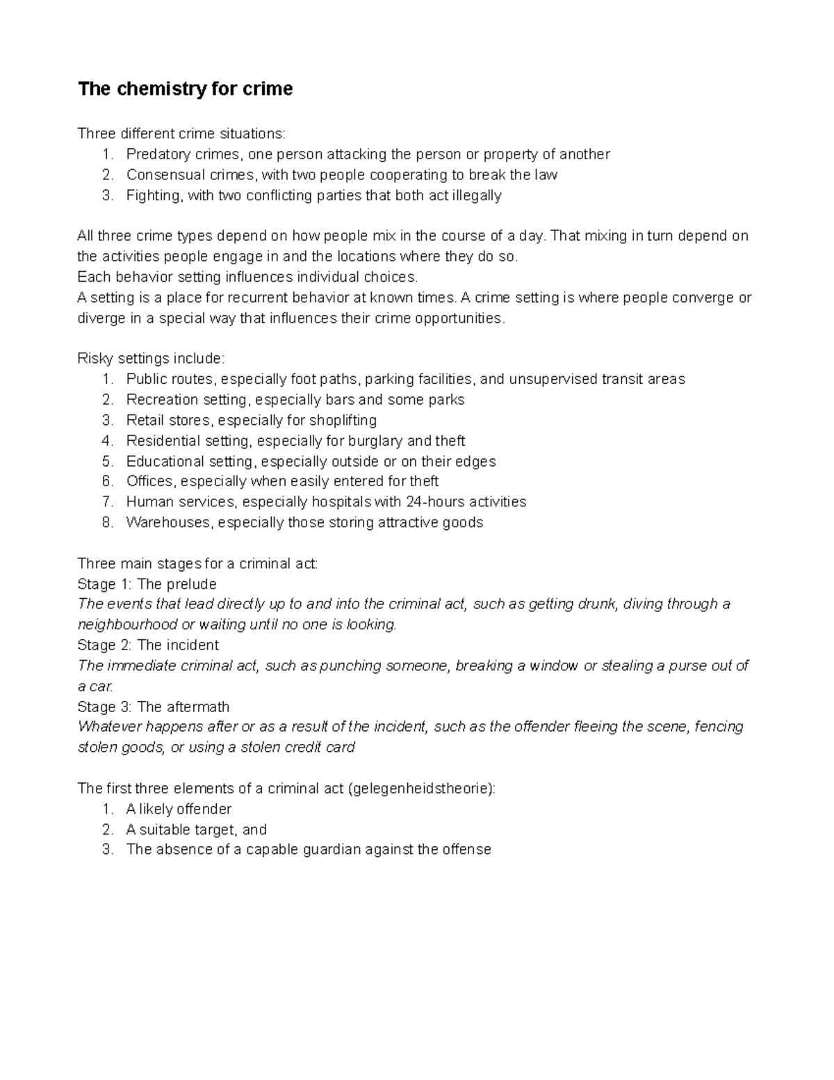 The chemistry for crime, artikel 1 - The chemistry for crime Three ...