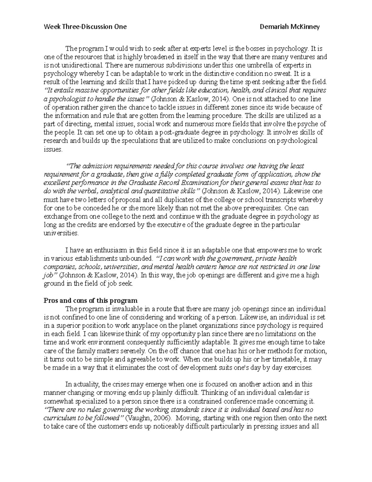 PSYC2000 Week 3 Discussion 1 - psyc2000 - Walden - Studocu