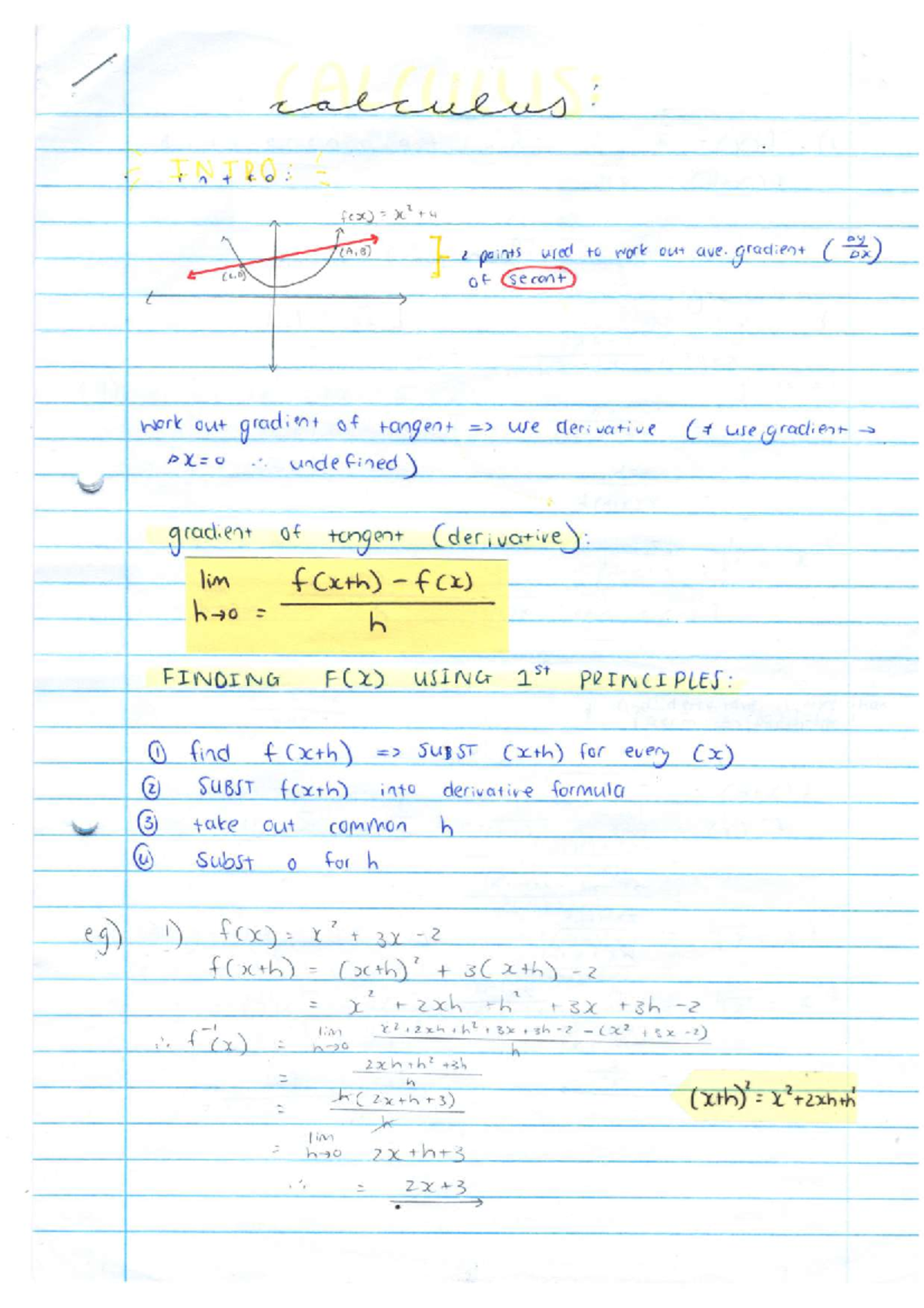Calculus notes from matric - Maths124 - Studocu