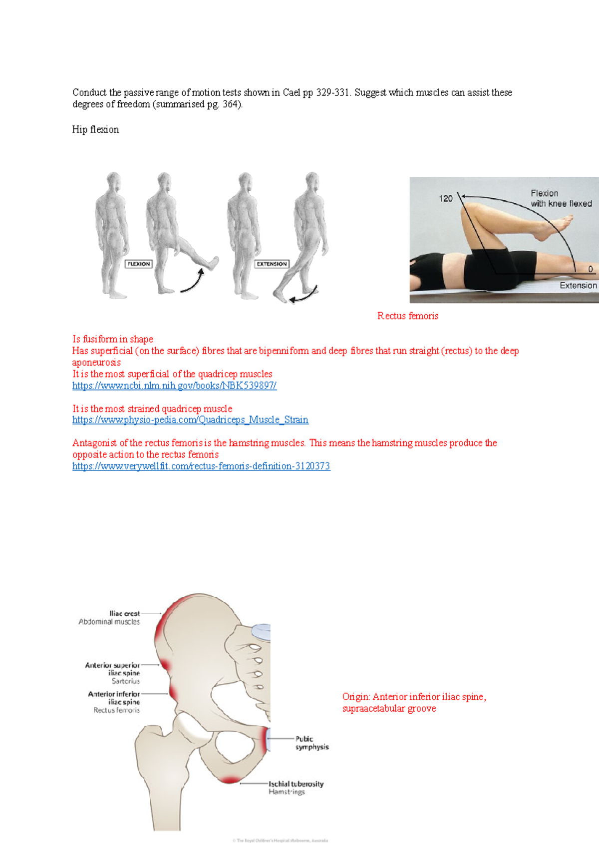 HLTH1100 + HLTH1010 lecture notes - Conduct the passive range of motion ...
