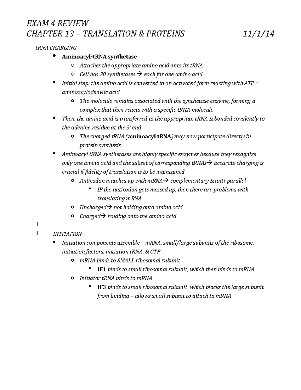 EXAM 4 Review - Summary Essential Genetics - EXAM 4 REVIEW CHAPTER 13 ...