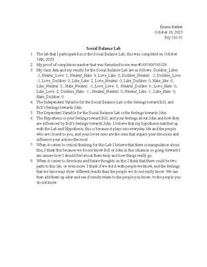 PSY Review Sheet - PSY 101, Prof. Swets Exam 1 Review Sheet Chapter 1 ...