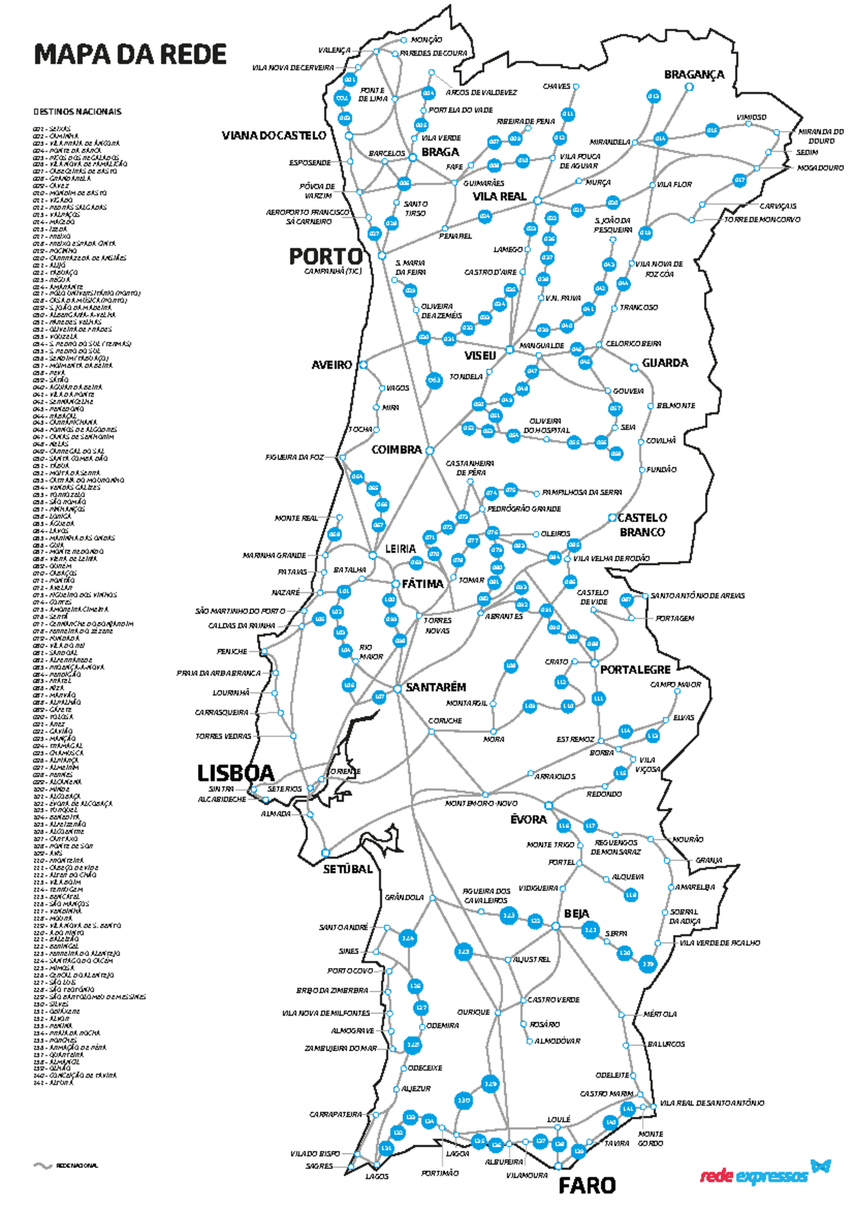 Mapa rede nacional PT - asdasdsa - DESTINOS NACIONAIS 001 - SEIXAS 002 ...