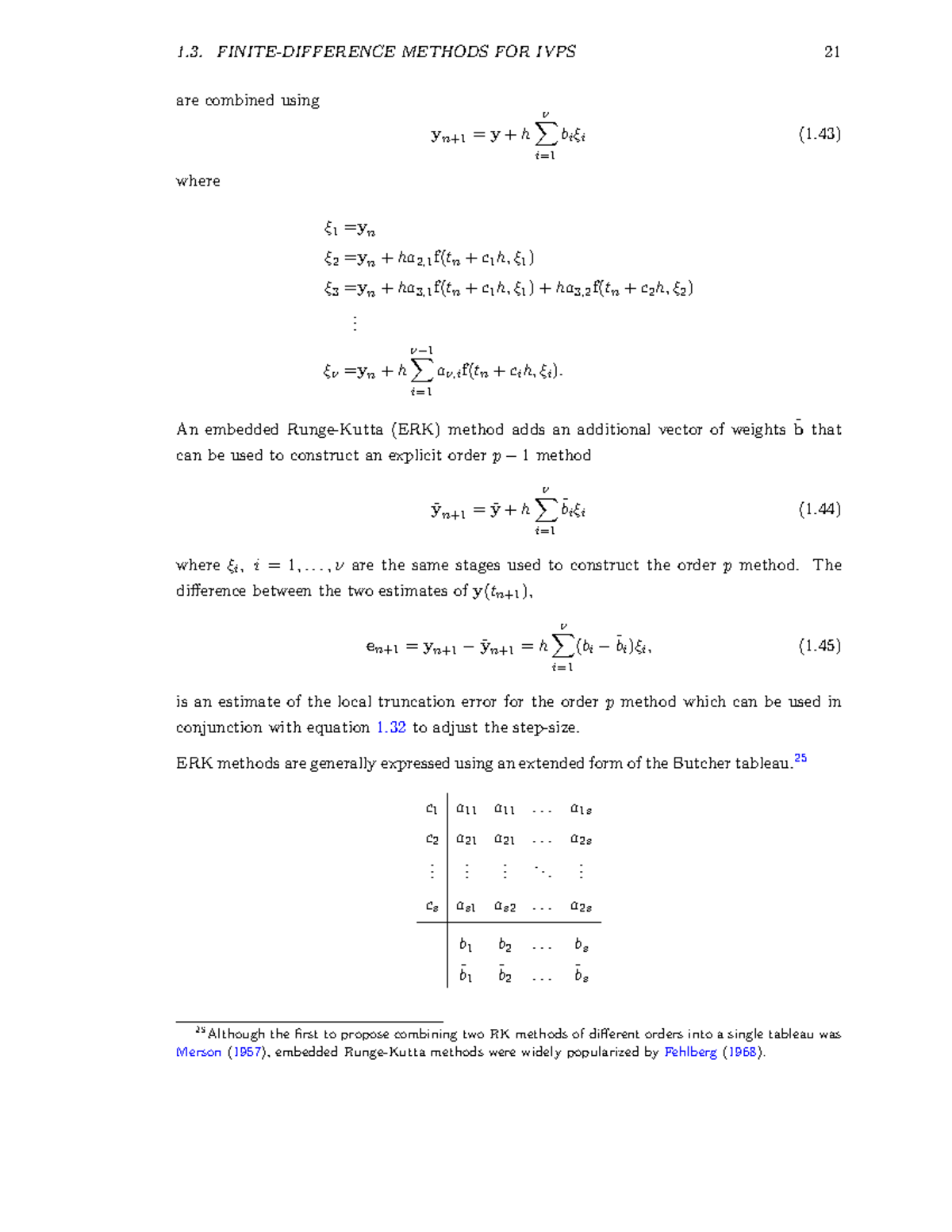 Essays in Computational 8 - 1. FINITE-DIFFERENCE METHODS FOR IVPS 21 are combined using y n+ = y ...