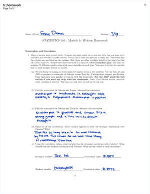 06 linear regression handouts 1 - Review of past lectures: Introduction to Linear Regression We ...