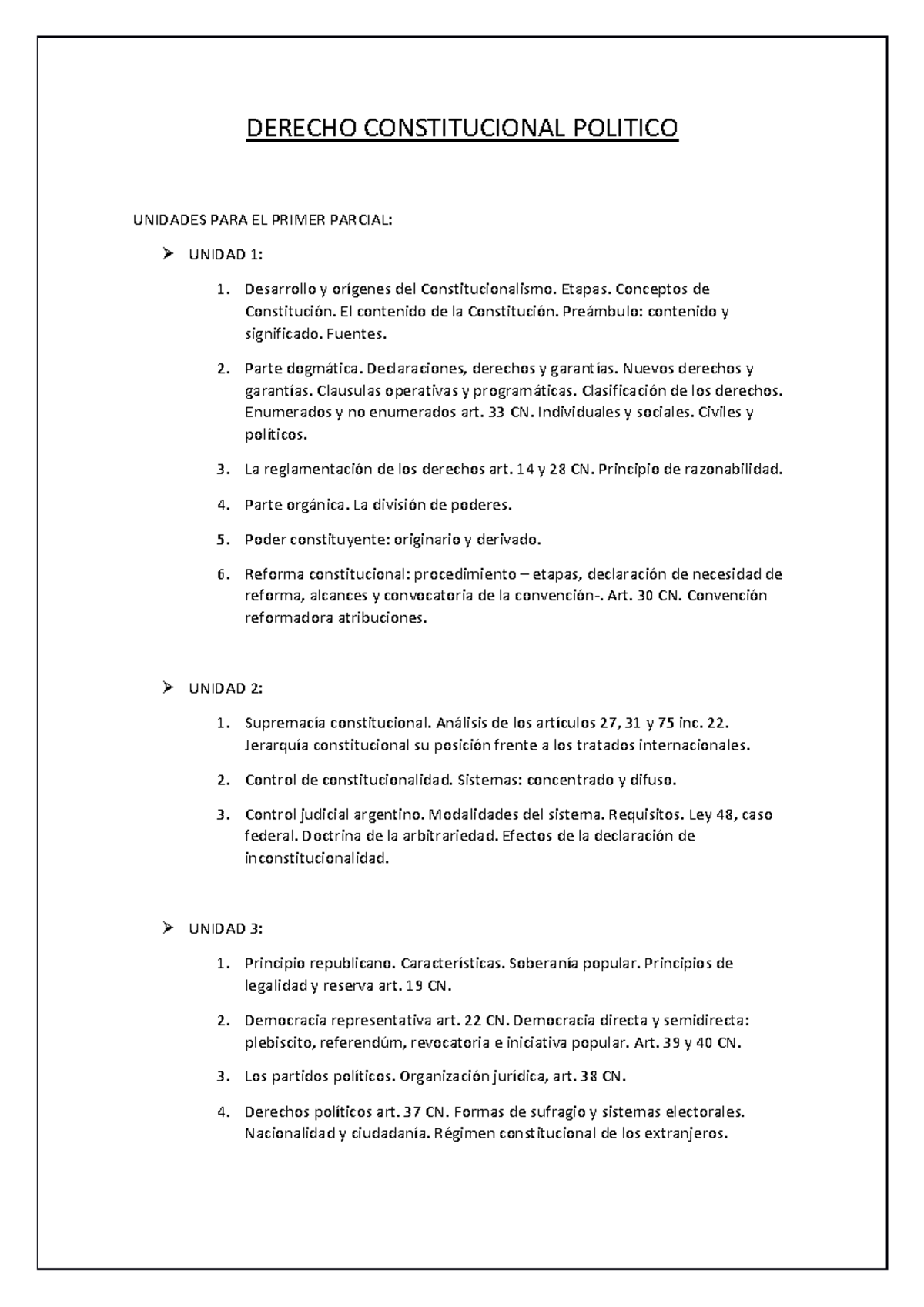 Resumen Constitucional - Warning: TT: undefined function: 32 DERECHO CONSTITUCIONAL POLITICO ...