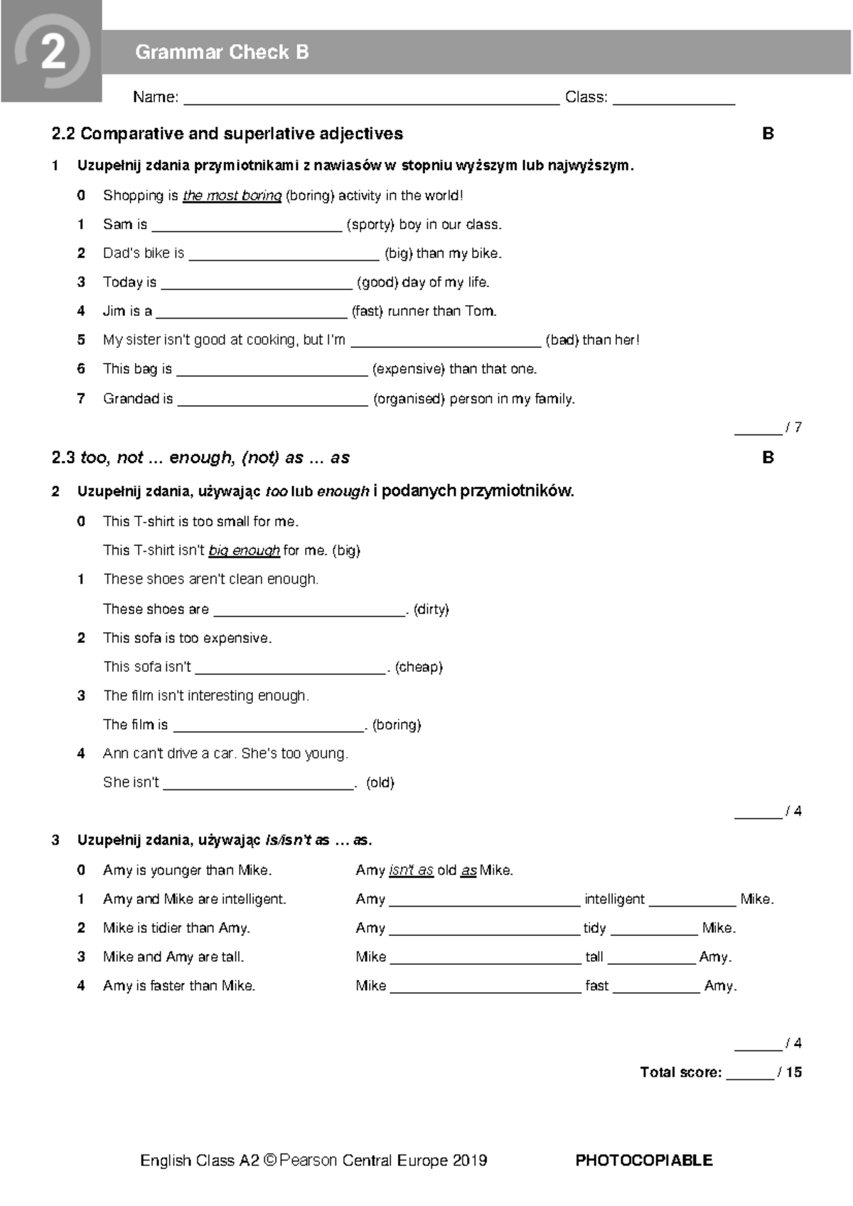 EC A2 Tests - Grammar Check 2B - Name ...