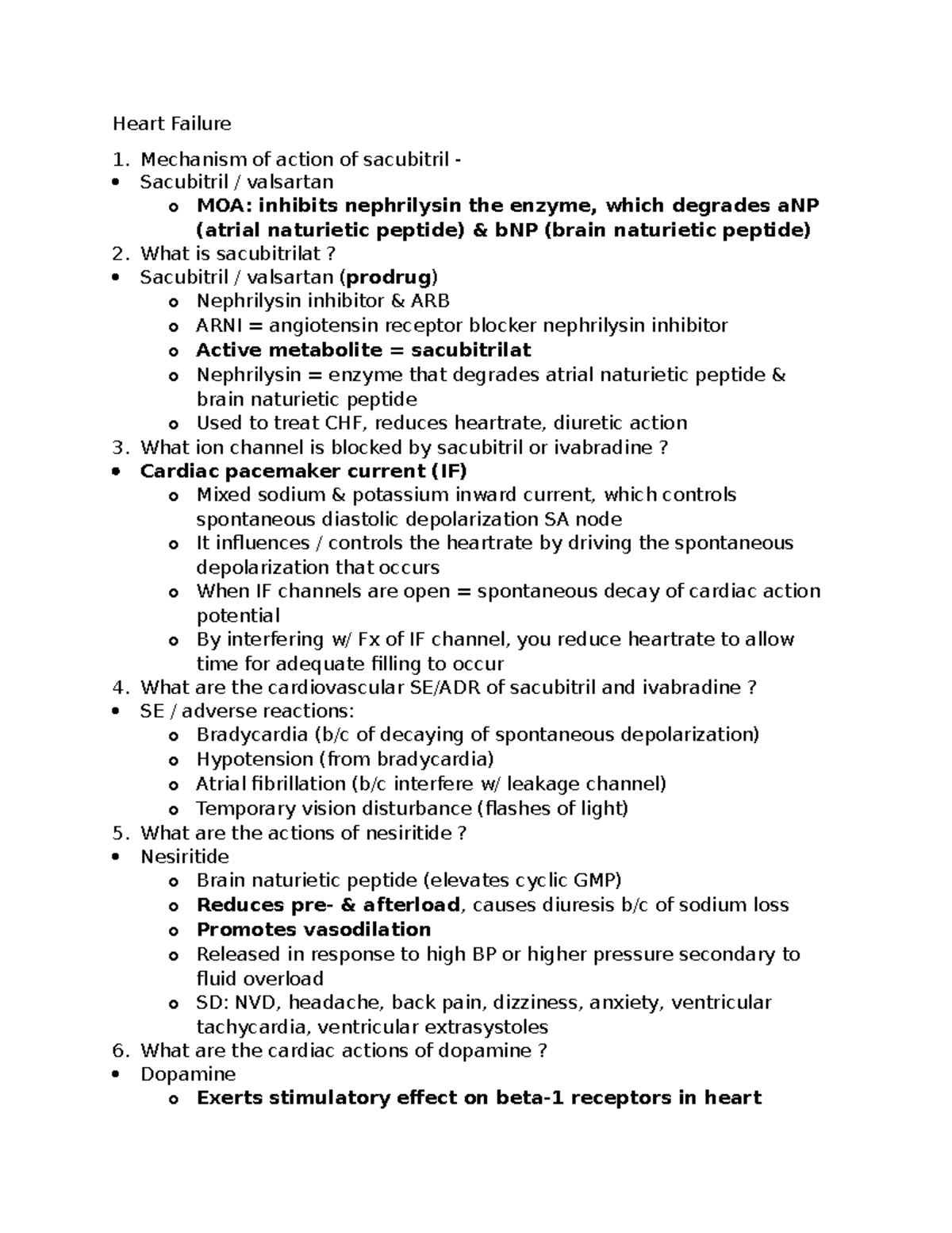 CHF - this is a lecture on congestive heart failure and the notes ...