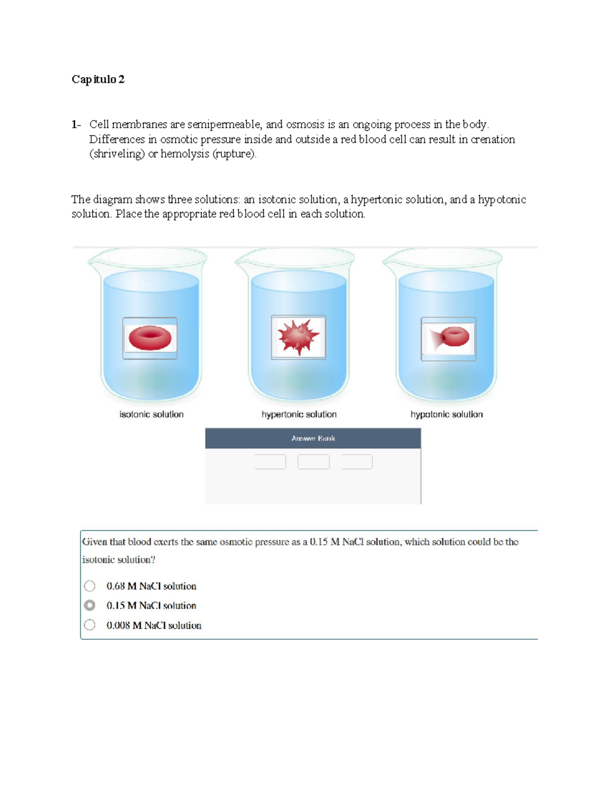 Isotonic Solution Diagram
