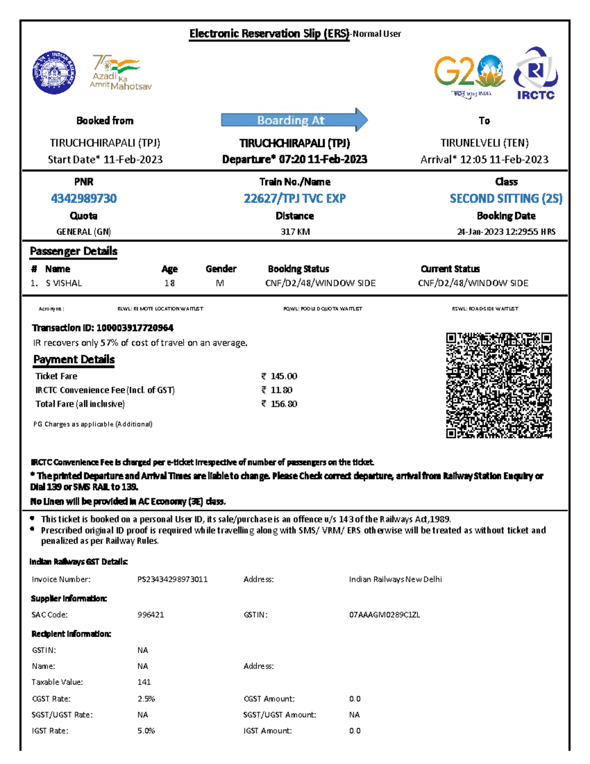 4342989730 1102230743 - Electronic Reservation Slip (ERS)-Normal User ...