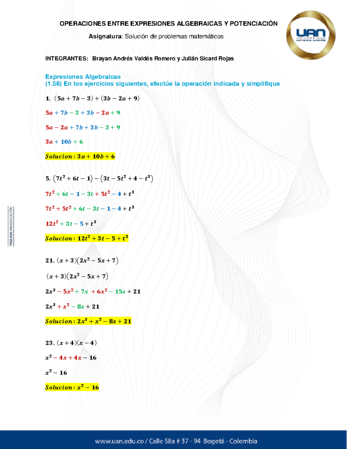 Guia Solucion de Problemas - Asignatura: Solución de problemas ...