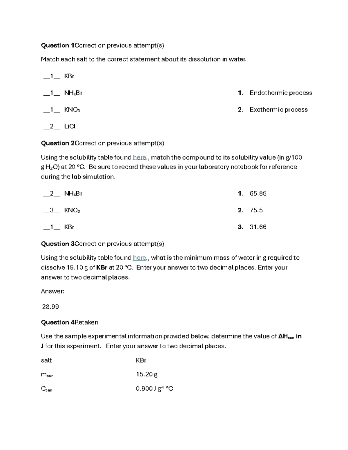Pre-lab 4 - pre-lab quiz #4 answer - Question 1Correct on previous ...