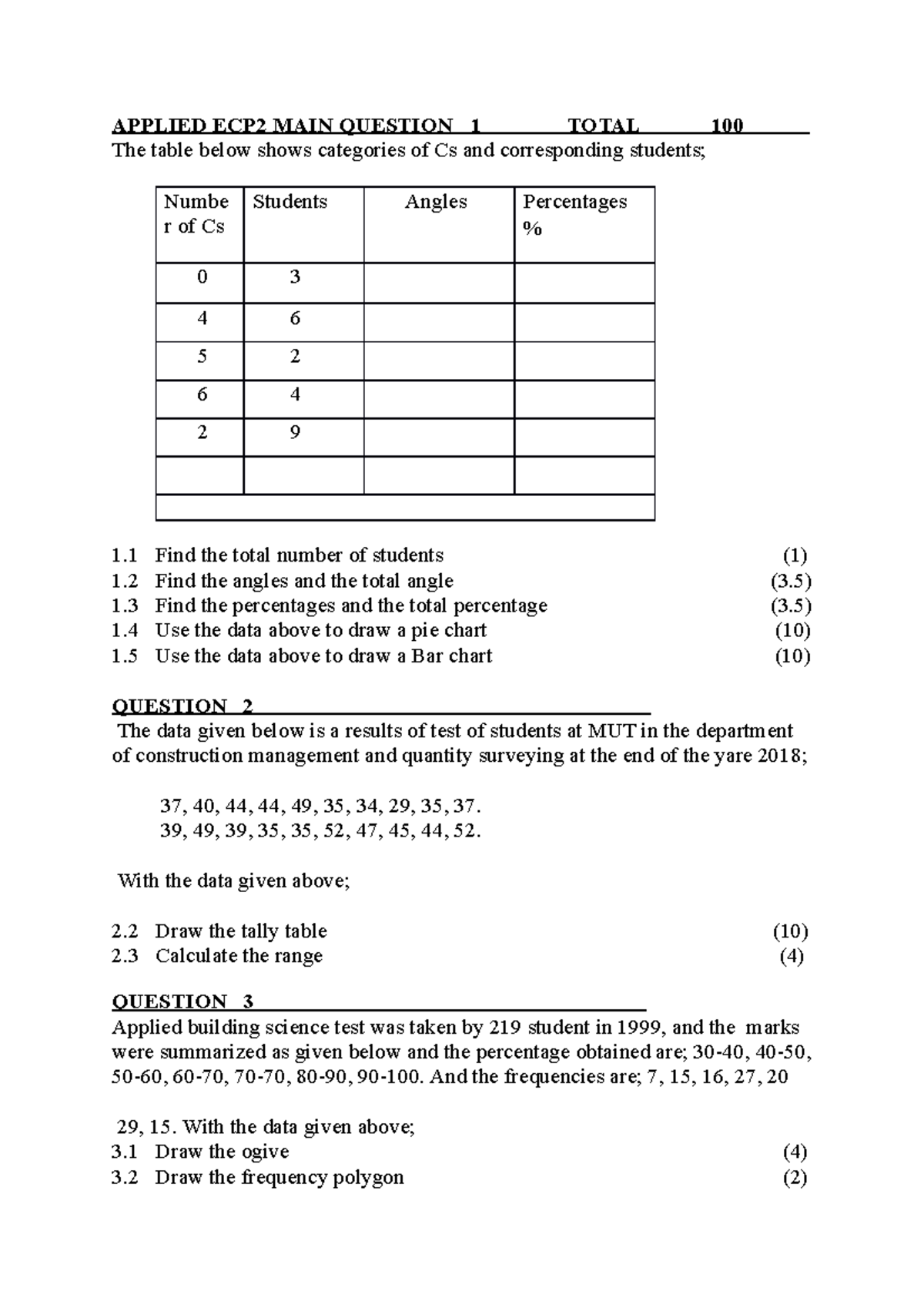 Applied Buliding SCE PAST Questions (1) - APPLIED ECP2 MAIN QUESTION 1 ...