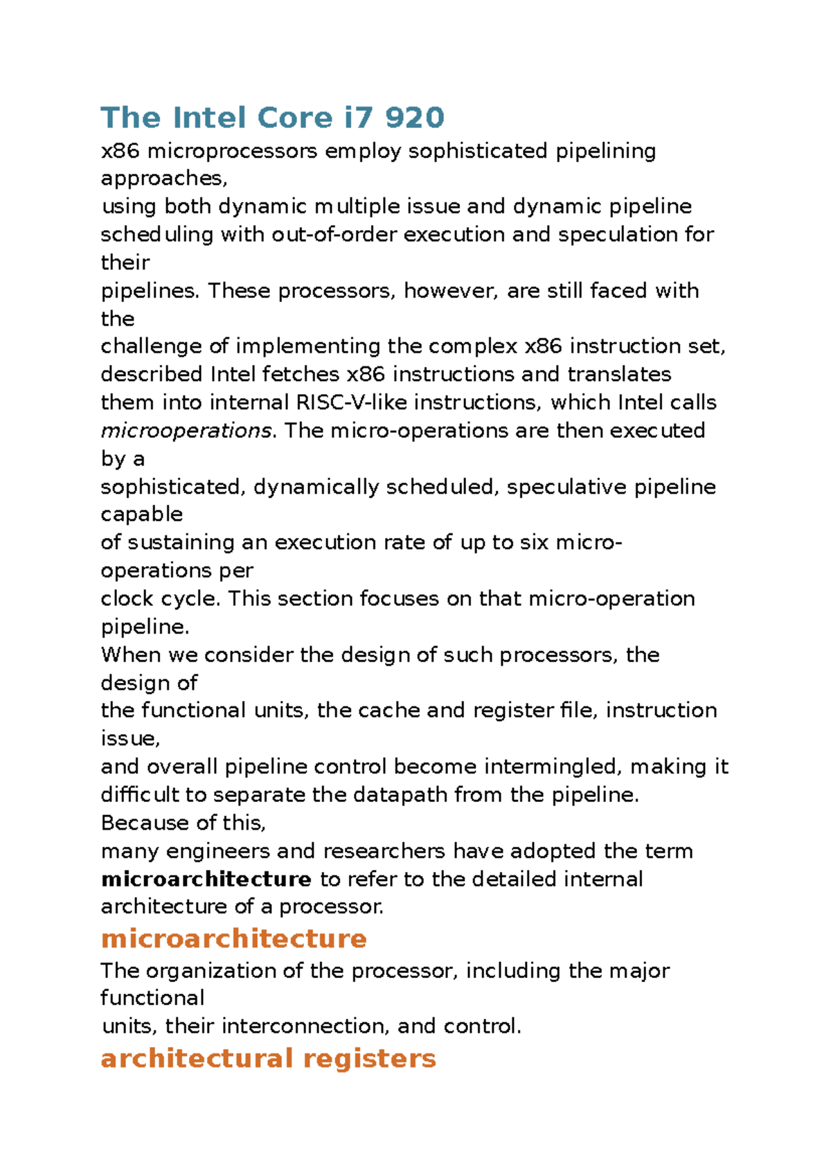 The Intel Core i7 920 - The Intel Core i7 920 x86 microprocessors ...