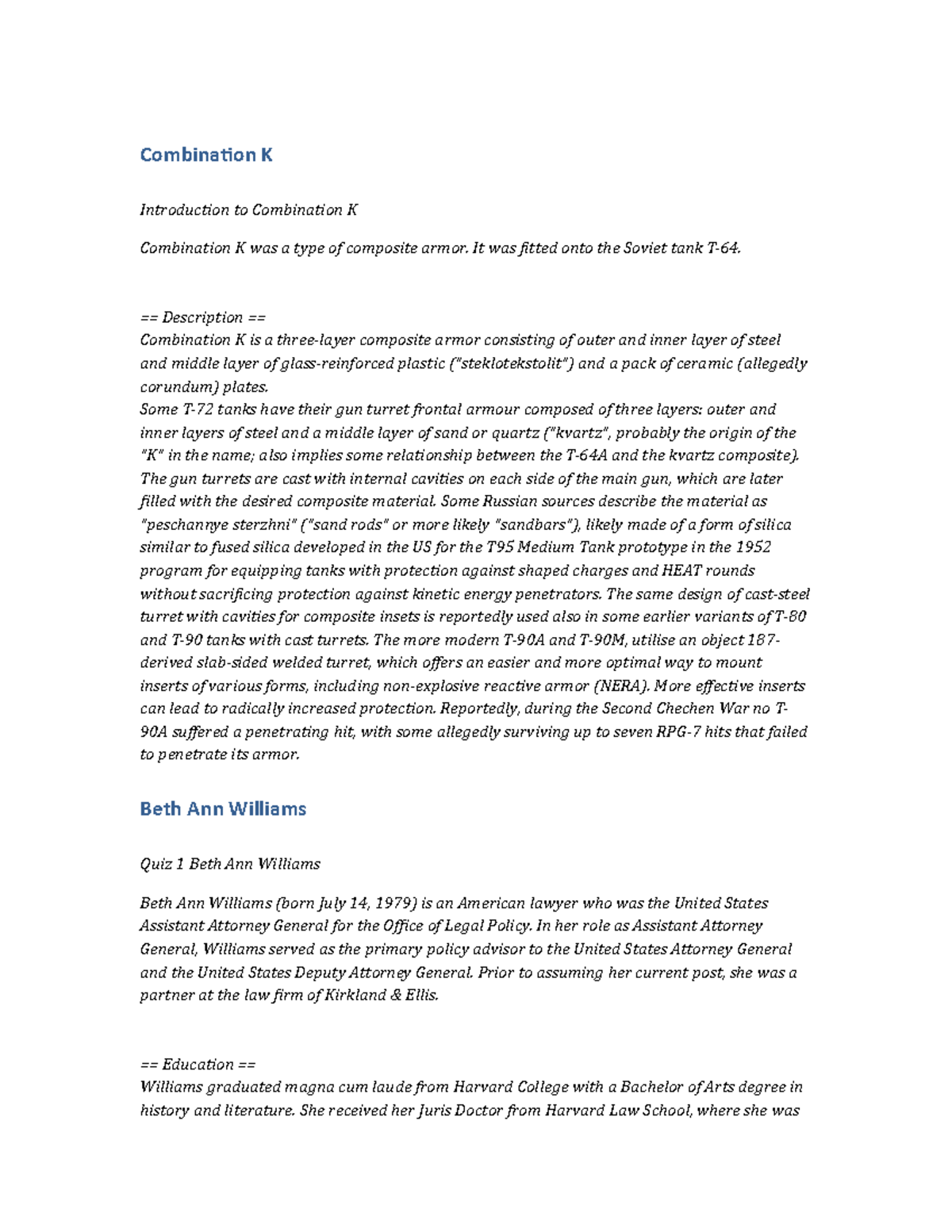 HIST123Notes Combination K - Combination K Introduction to Combination ...