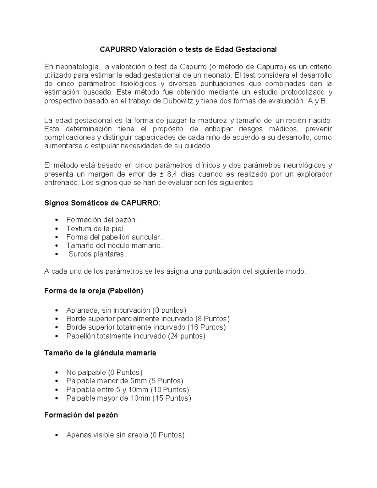 Capuro 1 - compartir - CAPURRO EVLUACIÓN AL NEONATO - CAPURRO ...