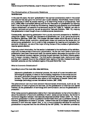 Reaction Paper - Globalization - Reaction Paper Globalization is the ...